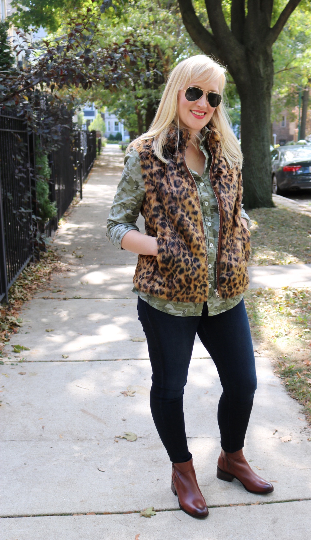 Mixing Prints: Camo and Leopard - Cashmere & Wit